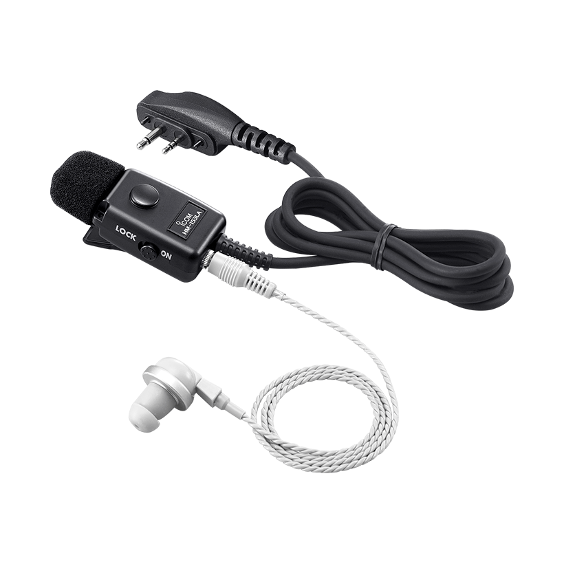 ICOM HM153LA Earphone Microphone – Foxtrot Communications